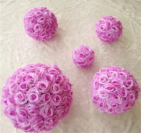 Neue 1 stück Lila Künstliche Hängen Dekore Blume Ball Mittelstücke