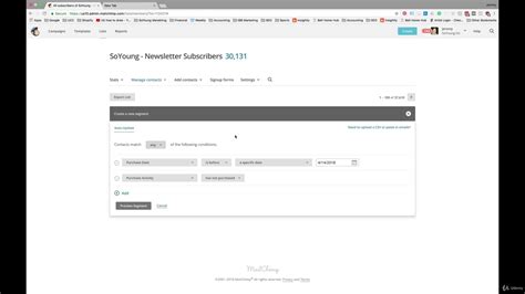 How To Use Advanced Segmentation To Target Specific Members Of Your List MailChimp YouTube