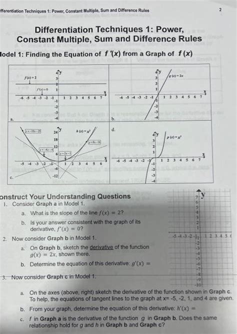 solved ifferentiation techniques 1 power constant