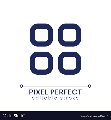 Select All Items Pixel Perfect Linear Ui Icon Vector Image