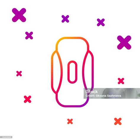 흰색 배경에 격리 된 색상 라인 생리 및 생리대 아이콘 여성 위생 제품 그라데이션 임의동적 셰이프 벡터 일러스트레이션 0명에 대한 스톡 벡터 아트 및 기타 이미지 Istock