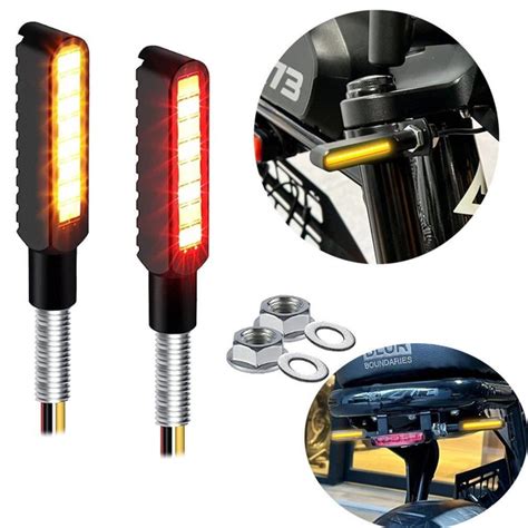 Универсальный указатель поворотники на мотоцикл желтый красный 12v Led