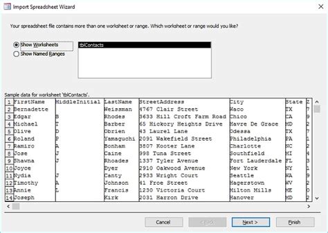 Ms Access Data Import