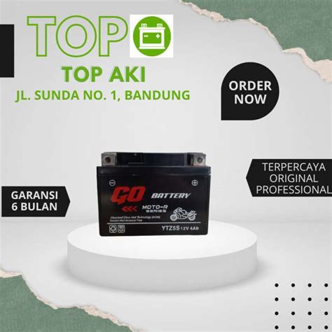 Promo Aki Motor Go Battery Ytz5s Gtz 5s Etz 5s Mf Kering 4ah