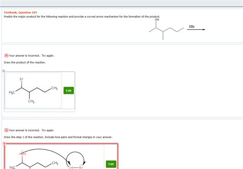 Solved Testbank Question 107 Predict The Major Product For