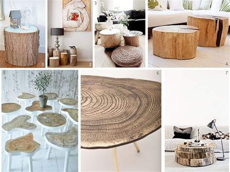 El bosque en casa ramas troncos y manualidades en madera Decoración