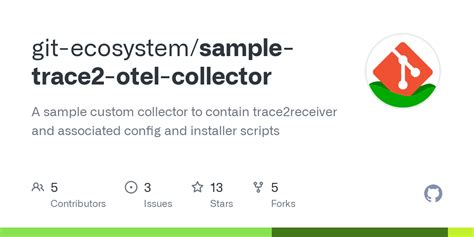 Github Git Ecosystemsample Trace2 Otel Collector A Sample Custom