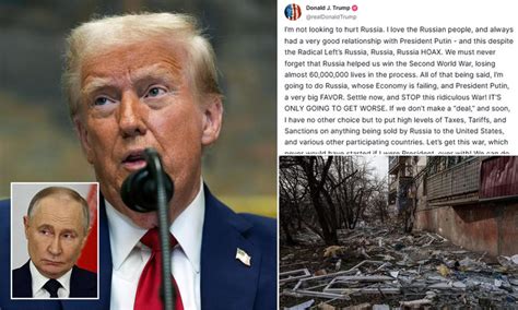 Trump Sends Threat To Putin To End War In Ukraine