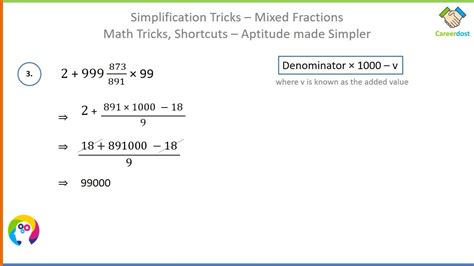 Simplification Tricks Mixed Fractions Basics Examples Shortcuts