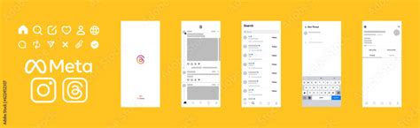 Threads Screen Social Media And Social Network Interface Template Threads Mobile App Interface