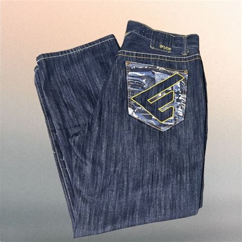Enyce Jeans Enyce Clothing Company Mens Denim Blue Jeans Graphic