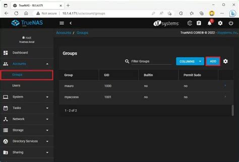 How to create new users and groups on TrueNAS - Server Decode