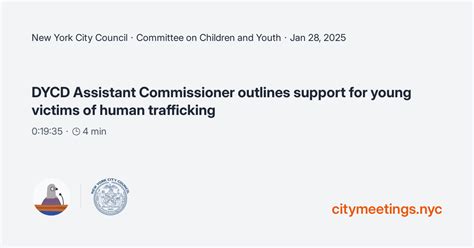 Dycd Assistant Commissioner Outlines Support For Young Victims Of Human Trafficking Committee