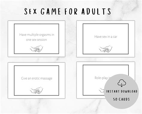 Printable Intimacy Game For Couples 50 Sex Challenges To Explore