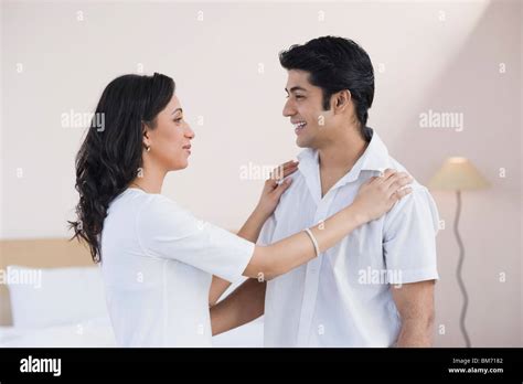 Indian Couple Romancing On Bed Hi Res Stock Photography And Images Alamy