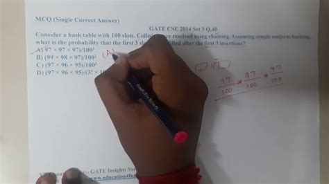 Gate Cse 2014 Set 3 Q 40 Hashing Data Structure Gate Insights