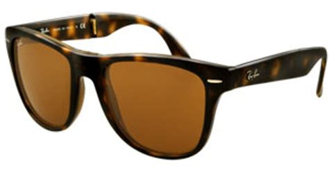 Ray Ban Folding Wayfarer In Tortoise Shell In Brown For Men Lyst