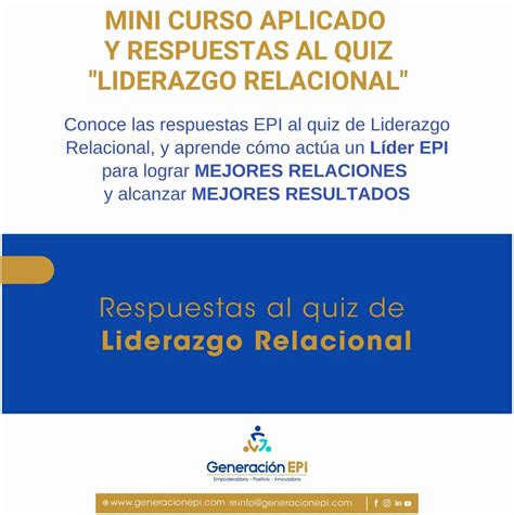 Mini Curso De Liderazgo Relacional Cursos Epi