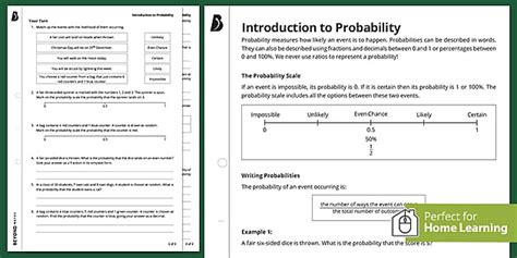 Probability Math Worksheets Grade 5 Worksheets Library