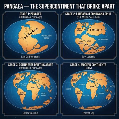 What Is Pangaea — The Supercontinent Breakup Gondwana And Indias