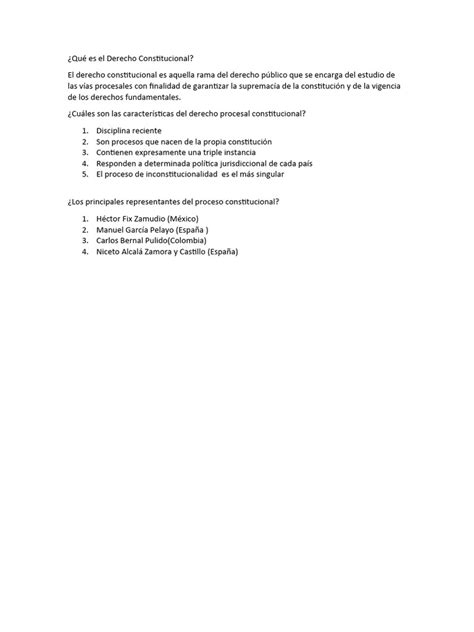 Qué Es El Derecho Constitucional Pdf