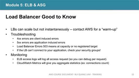 Training AWS Module 5 Elastic Load Balancing ASG PPT