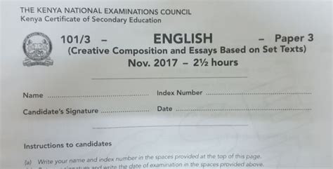 Knec Kcse 2019 Geography Paper 2 Past Paper