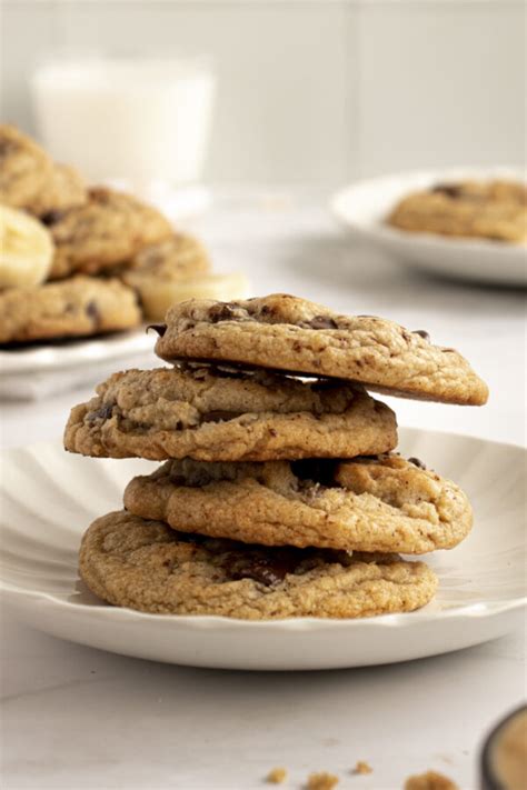 Easy Peanut Butter Banana Chocolate Chip Cookies Oh Snap Macros
