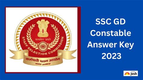 Ssc Gd Answer Key 2023 In Hindi कर्मचारी चयन आयोग ने जारी की जनरल