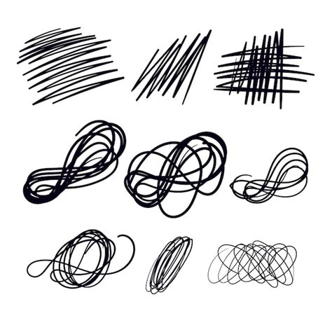 Premium Vector Random Hand Drawn Scribble Doodle Symbols Vector