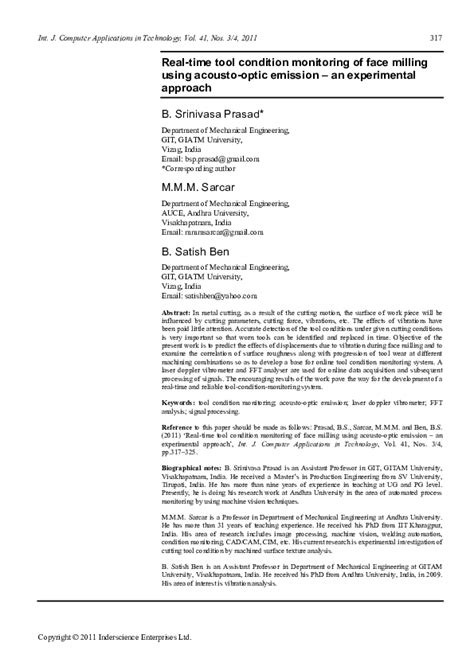 Pdf Real Time Tool Condition Monitoring In Face Milling Using Vibration Analysis