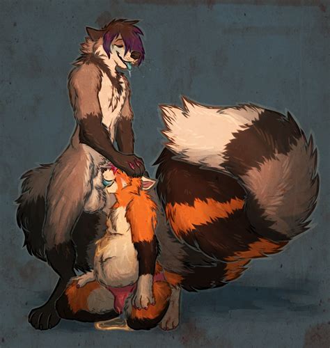 Rule 34 Ailurid Anthro Big Tail Black Nose Blue Penis Blue Tongue