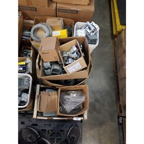 Large Lot Of Assorted Electrical Junction Boxes Hardware And More