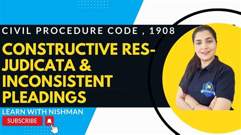 Constructive Res Judicata And Incosistent Pleadings Civil Procedure