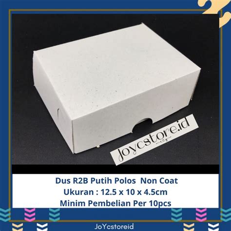 Jual Dus Kue Putih Polos R2B Nc Kotak Kue Box Jajan Box Roti Dus Snack Box Packing