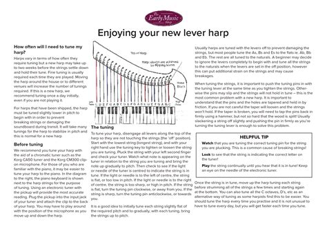 Platinum Harp Bundle Heritage 36 String Meghan Harp Tuning Guide