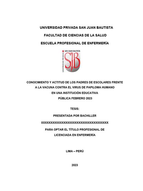 Nuevo Protocolo De Tesis Set23 Pdf Estadísticas Descriptivas