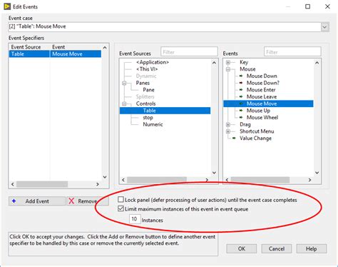 solved mouse move event interfering with table selection ni community