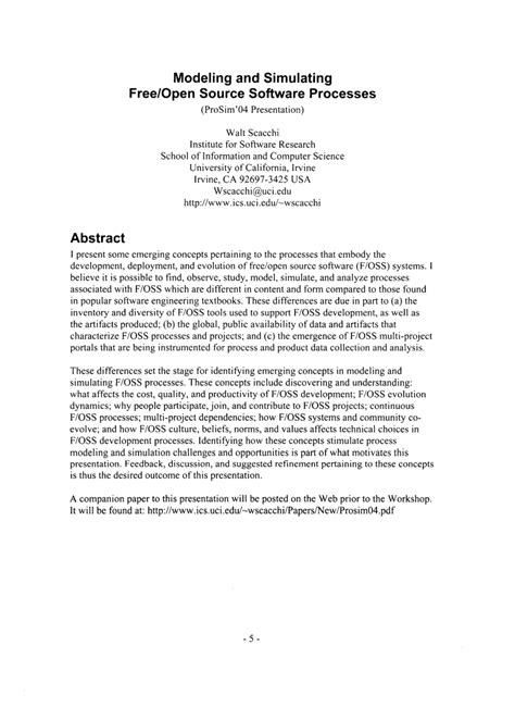 pdf modeling and simulating free open source software processes
