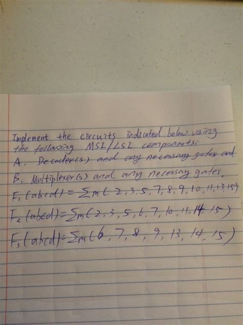 Solved Implement The Circuit Indicated Below Using The Chegg