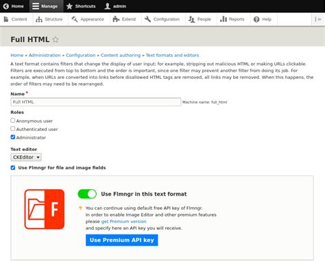 file manager for drupal 11 and 10 flmngr