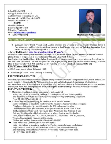 Welding Supervisor Pdf