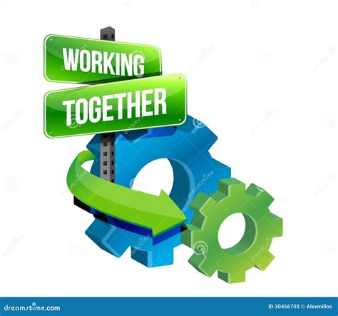 Working Together Gears Concept Illustration Stock Illustration