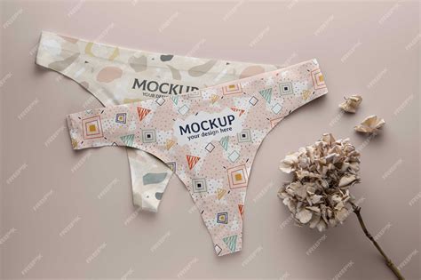 Premium Psd Women Lingerie Mockup Top View