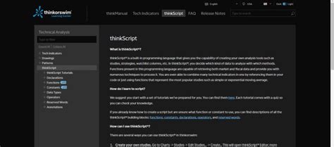 Thinkorswim Thinkscript Language How It Works And Tutorials