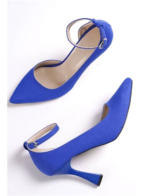Saxe Blue Evening Shoes