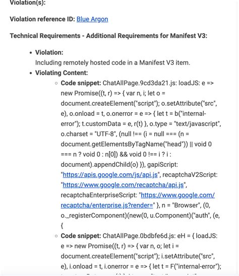 web store violation solution for firebase auth blue argon including