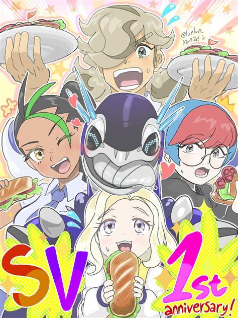 Juliana Nemona Arven Penny And Miraidon Pokemon And 1 More Drawn