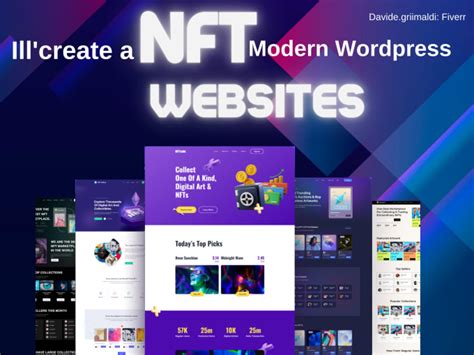 create a nft modern wordpress website or landing page by