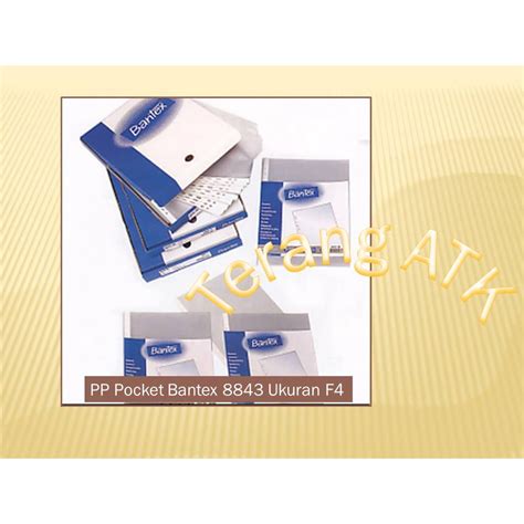 Jual Pp Pocket Bantex 8843 Ukuran Folio [isi 100 Lembar] Shopee Indonesia